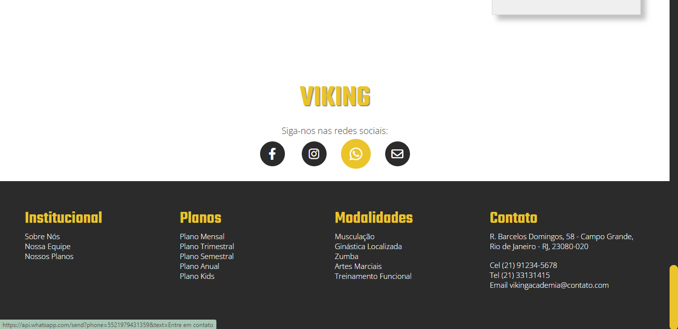 GitHub - karenlmoraes/Viking-Academia: Site criado para uma Academia "fictícia" local ...
