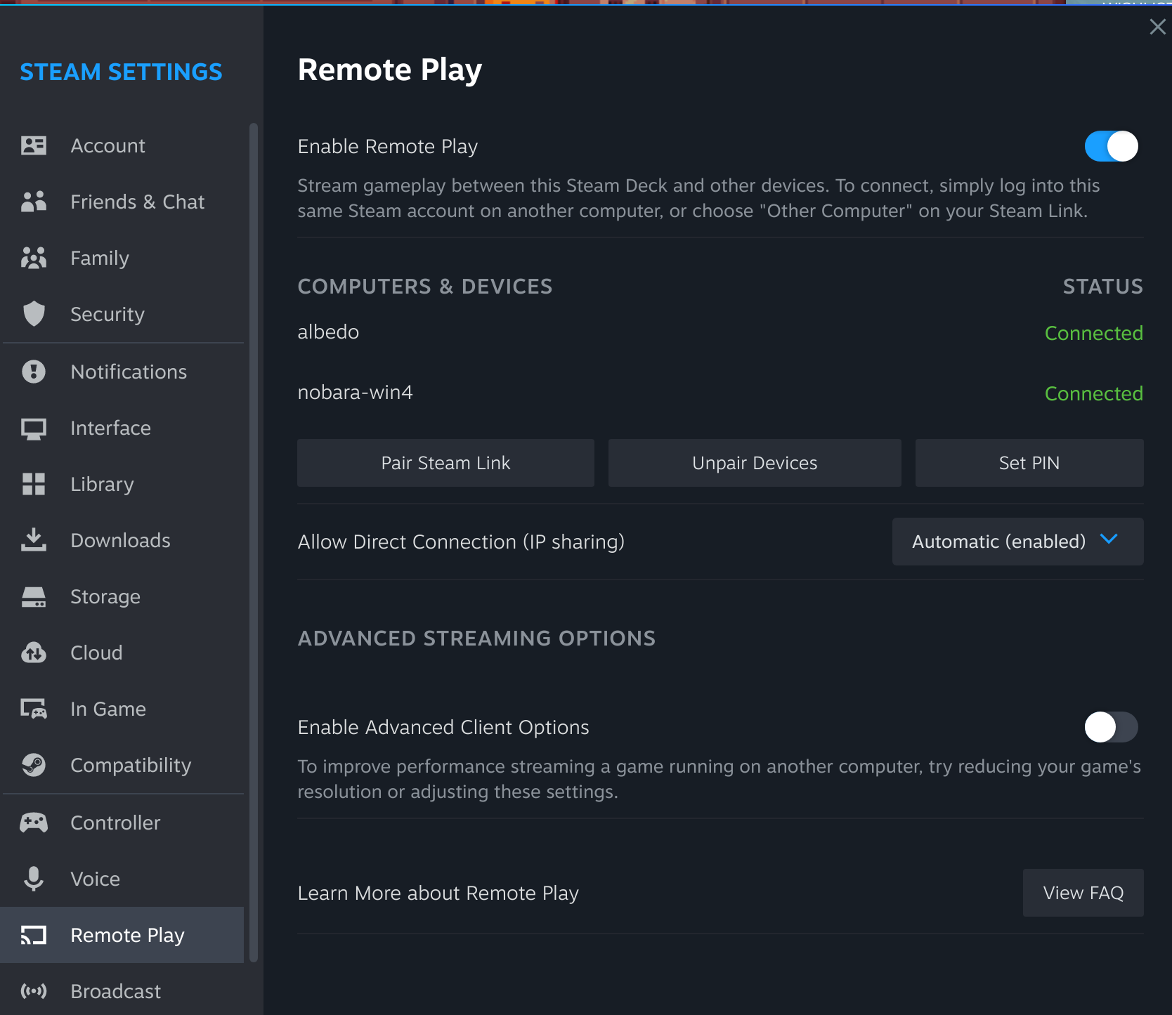 Deck UI is missing host configuration options for Remote Play · Issue ...