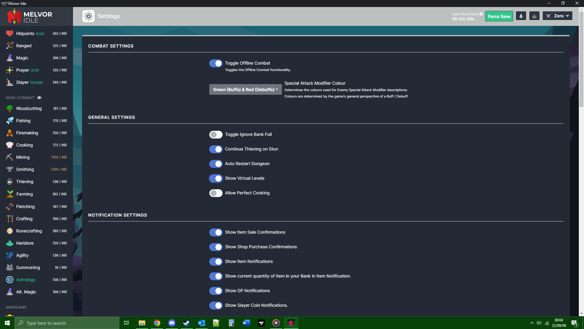 [Bug]: Beyond Level 99 · Issue #2573 · MelvorIdle/melvoridle.github.io · GitHub