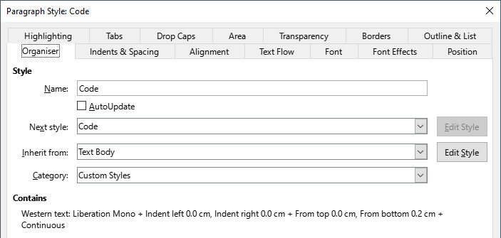 Change Code Style in LibreOffice Writer without Rerunning Pygments · Issue #8 · jmzambon ...