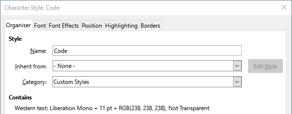 Change Code Style in LibreOffice Writer without Rerunning Pygments · Issue #8 · jmzambon ...