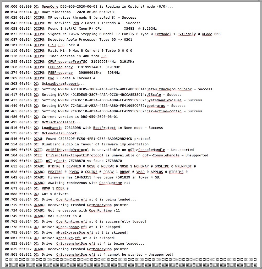 DBG-059-2020-06-01 chokes on CrScreenshotDxe · Issue #956 · acidanthera ...