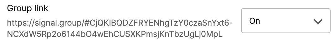 Group link shows "Off" in group settings, "On" in detail · Issue #5468 ...