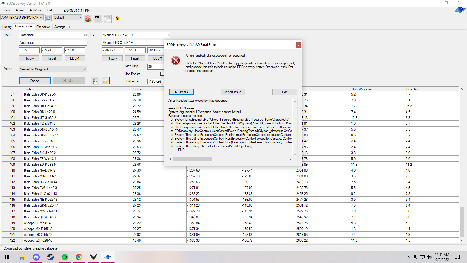 Unhandled Fatal Exception · Issue 3310 · Eddiscoveryeddiscovery · Github