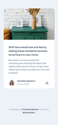 GitHub - bramizdev/fem-article-preview-component: This is my solution to the Article preview ...