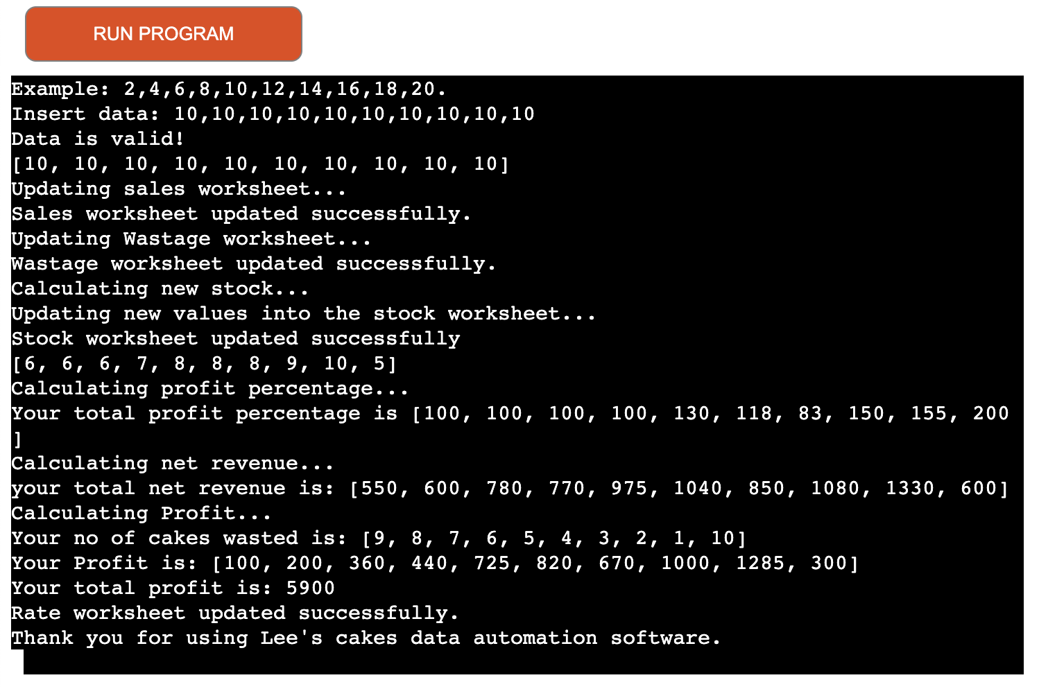 GitHub - Sofia-Bourdon/lees-cake-shop: A Python-based command-line program running on a Heroku ...