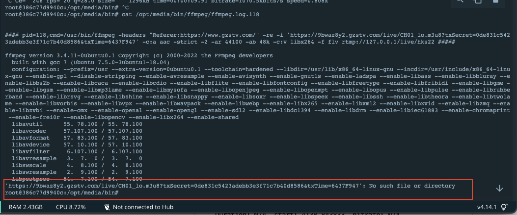 [技术咨询] 添加ffmpeg拉流代理无脑失败 · Issue #2391 · ZLMediaKit/ZLMediaKit · GitHub