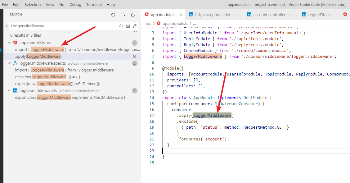 MiddlewareConsumer exclude is fail · Issue #3066 · nestjs/nest · GitHub