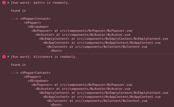 Warning when opening a NcPopover · Issue #3199 · nextcloud-libraries/nextcloud-vue · GitHub