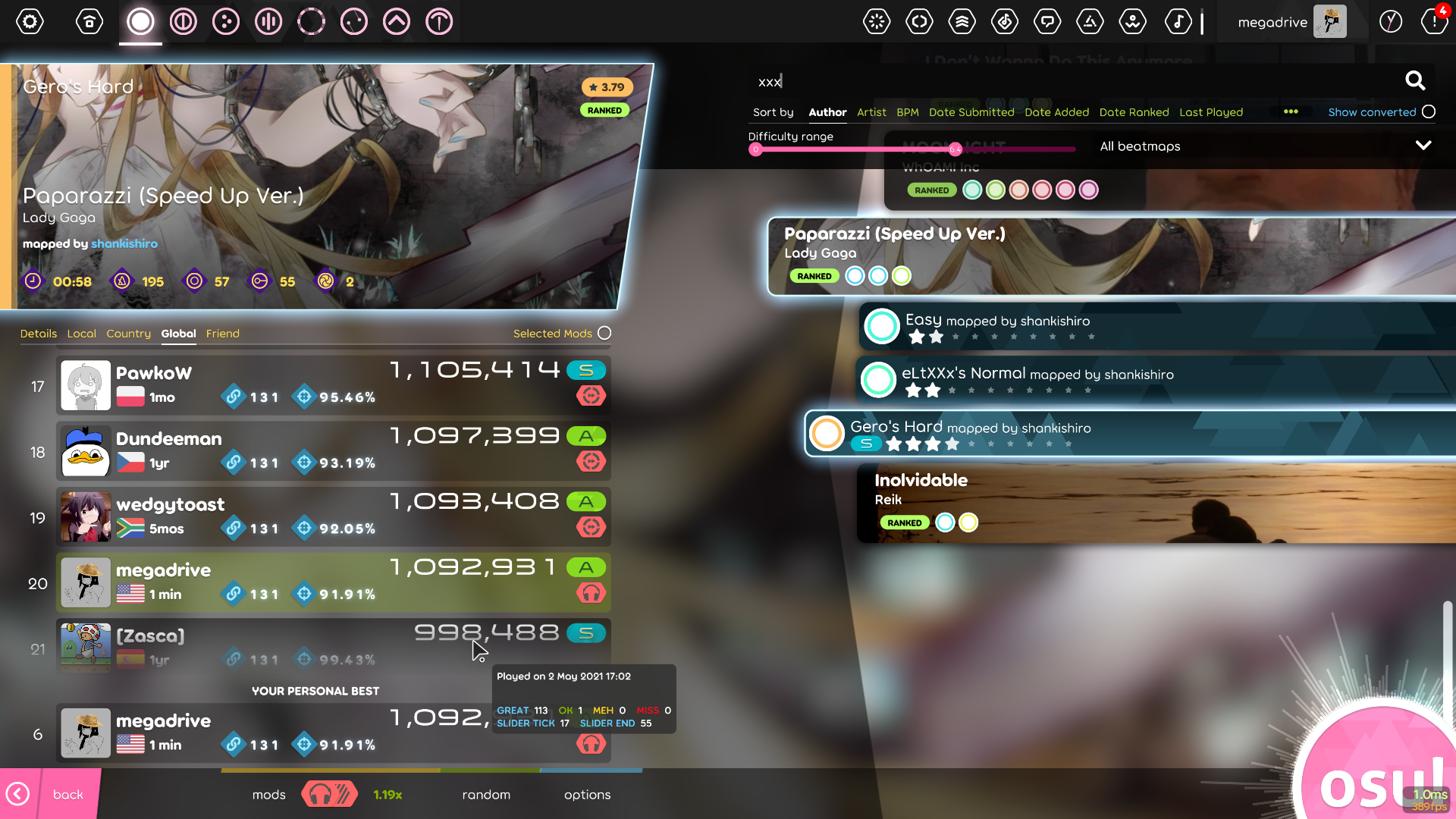 Beatmap leaderboards on client do not match experimental website · Issue #21977 · ppy/osu · GitHub