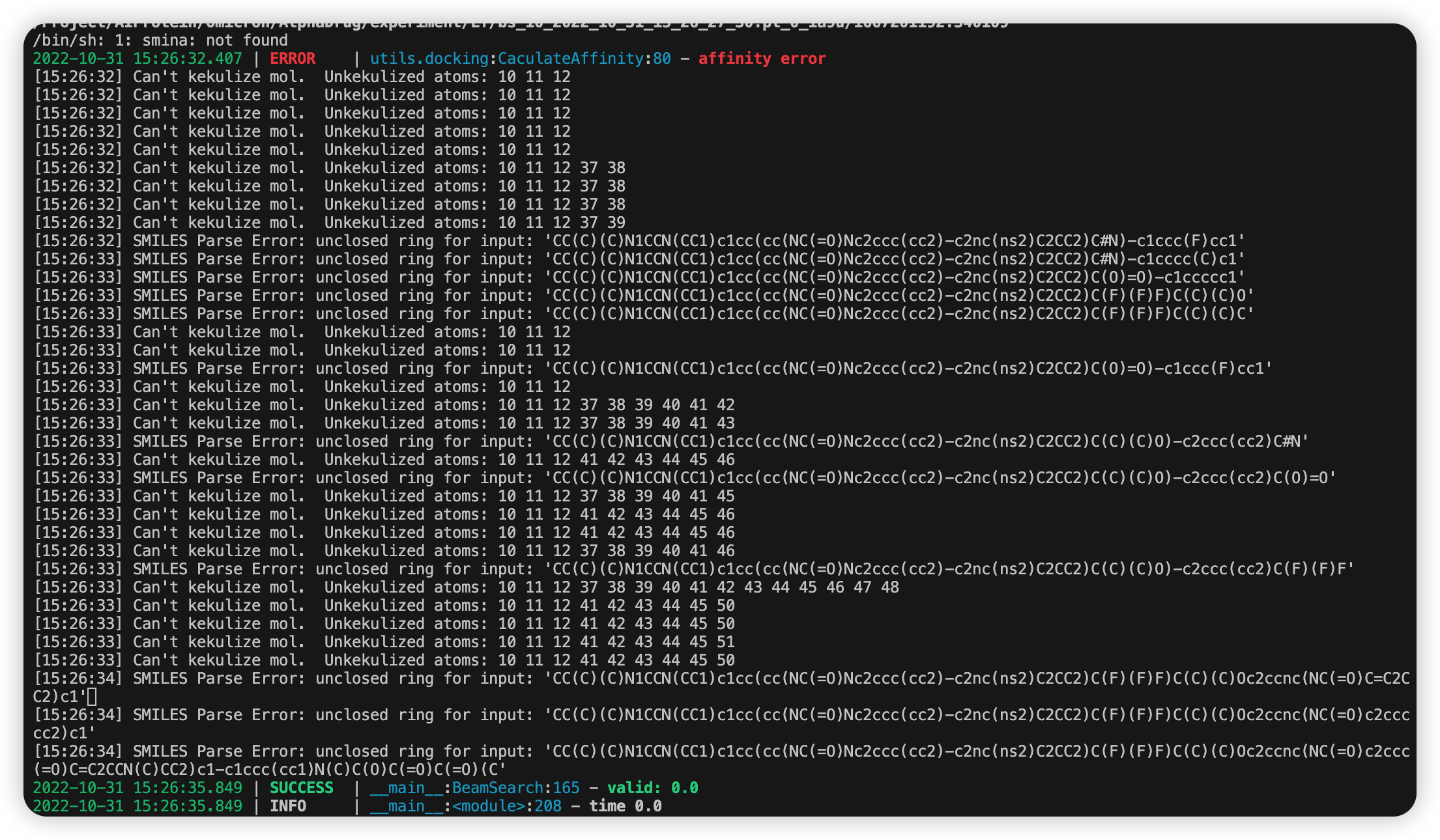 Running Error of the beamsearch.py · Issue #1 · CMACH508/AlphaDrug · GitHub