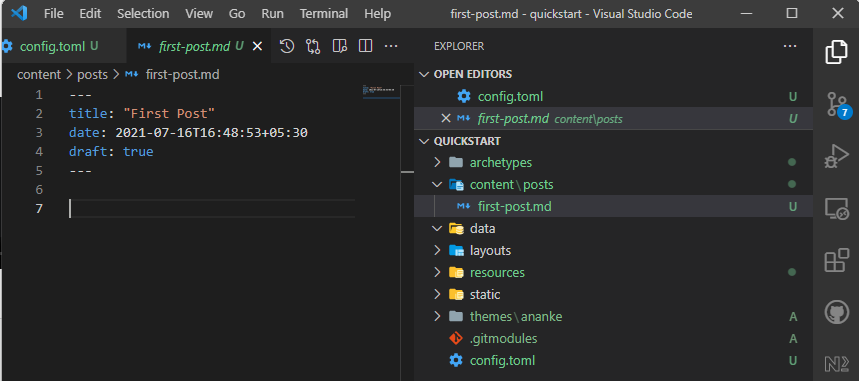 GitHub - learn-code-share/hugo-quickstart: hugo commands