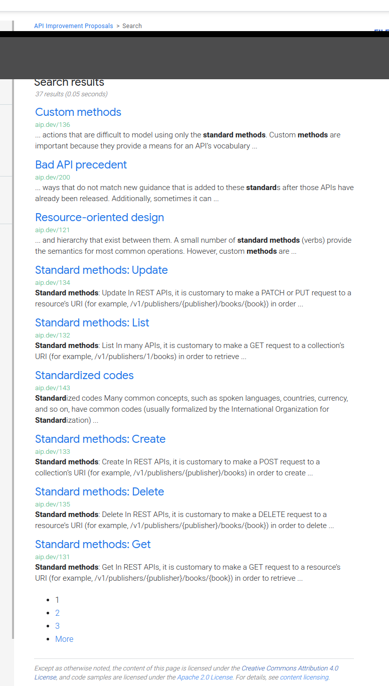 Pagination on search doesn't render nicely · Issue #237 · aip-dev/google.aip.dev · GitHub
