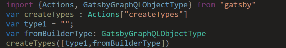 Createtypes Action Typescript Incorrect · Issue 33587 · Gatsbyjs Gatsby · Github