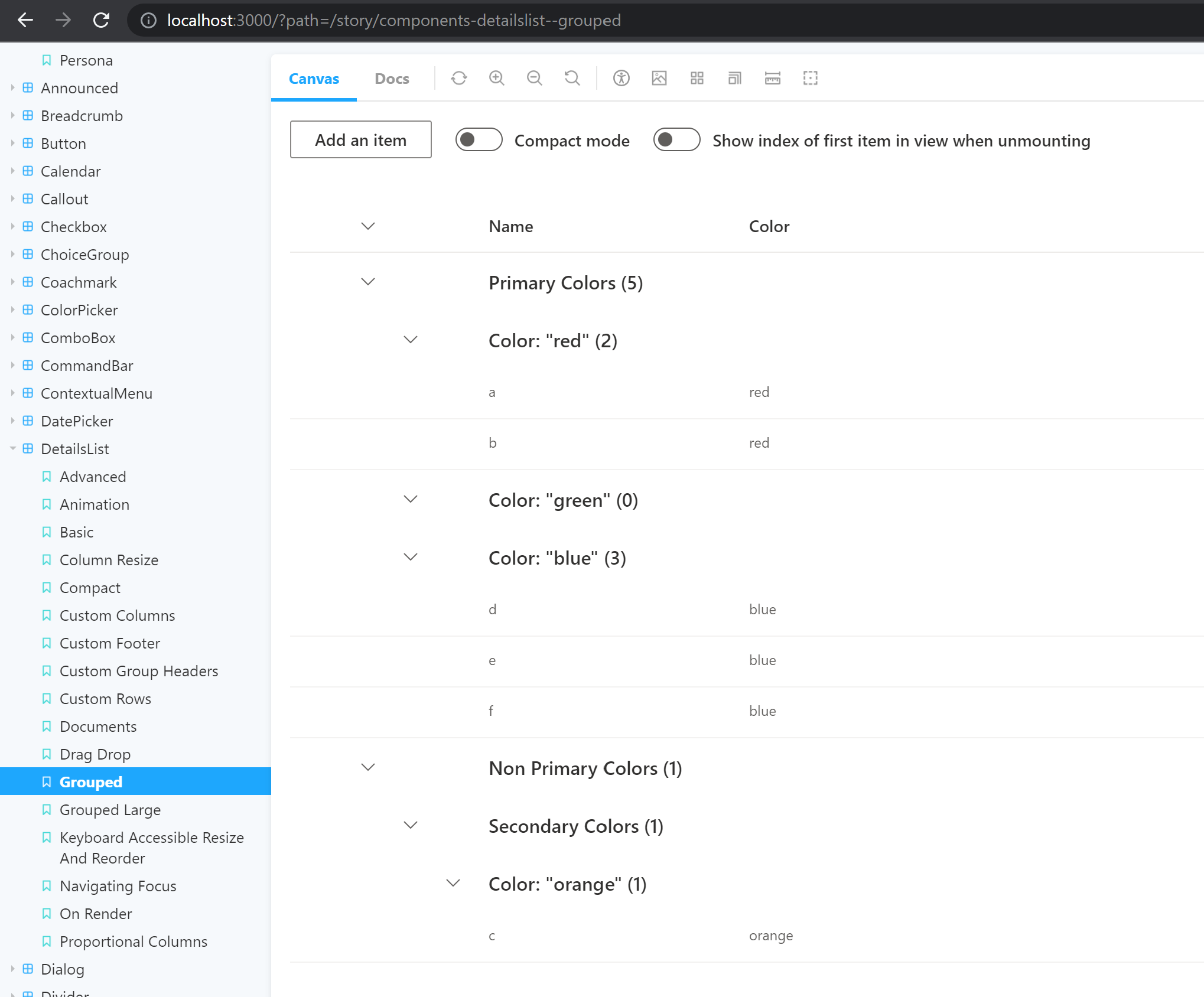 [Bug]: DetailsList and GroupedList do not calculate group nesting level correctly - misaligned ...