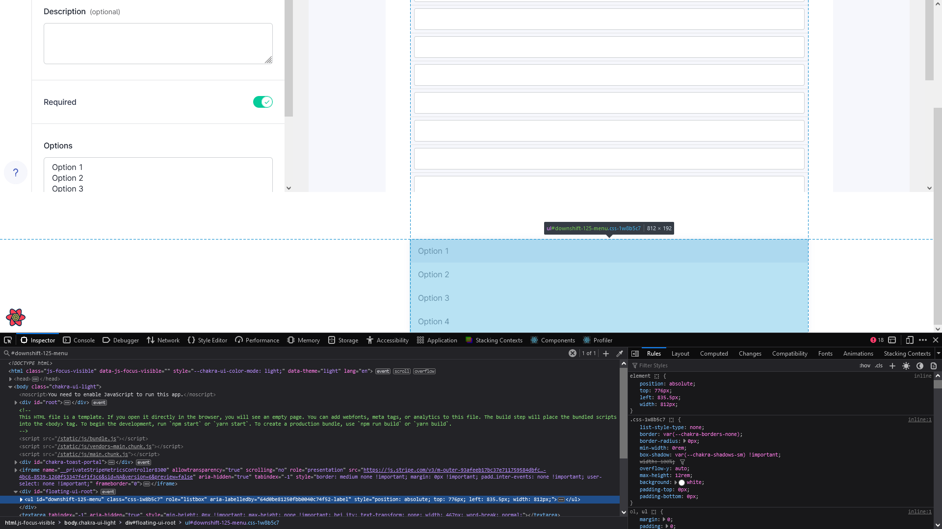 Dropdown options rendering outside of form creation tab · Issue #6597 · opengovsg/FormSG · GitHub