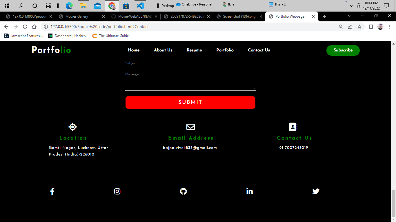 GitHub - mrvivek1999/Personal-Portfolio