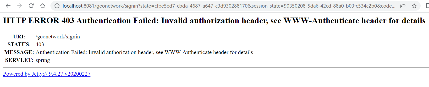 Keycloak issues when using Geonetwork 3.12.9 and Jetty · Issue #7010 · geonetwork/core ...
