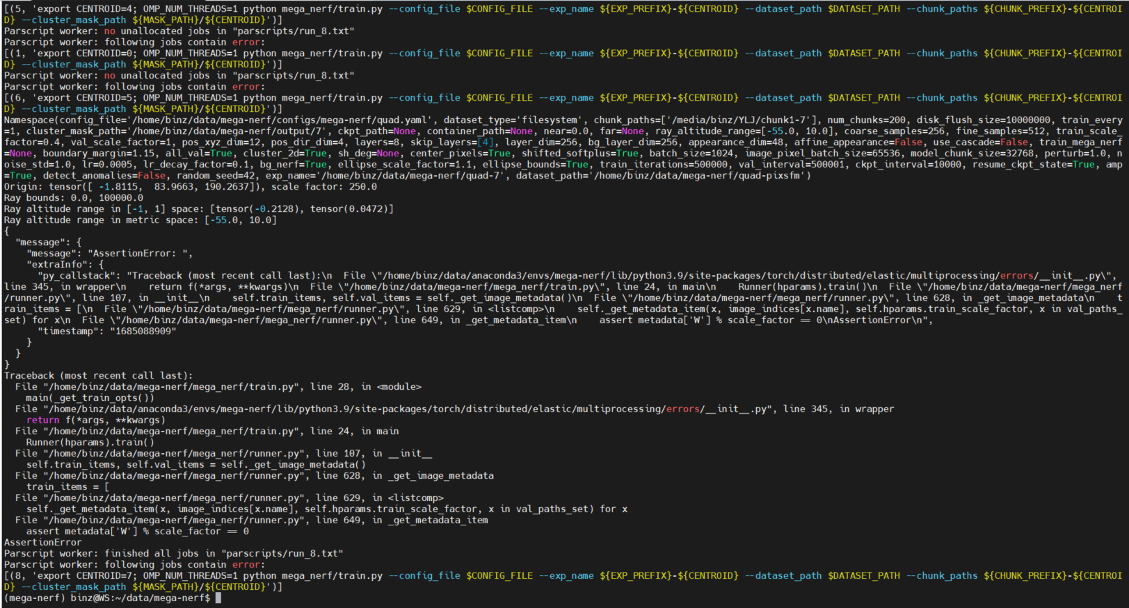 I changed the value of train_scale_factor to 3 and got the following error, what is the reason ...