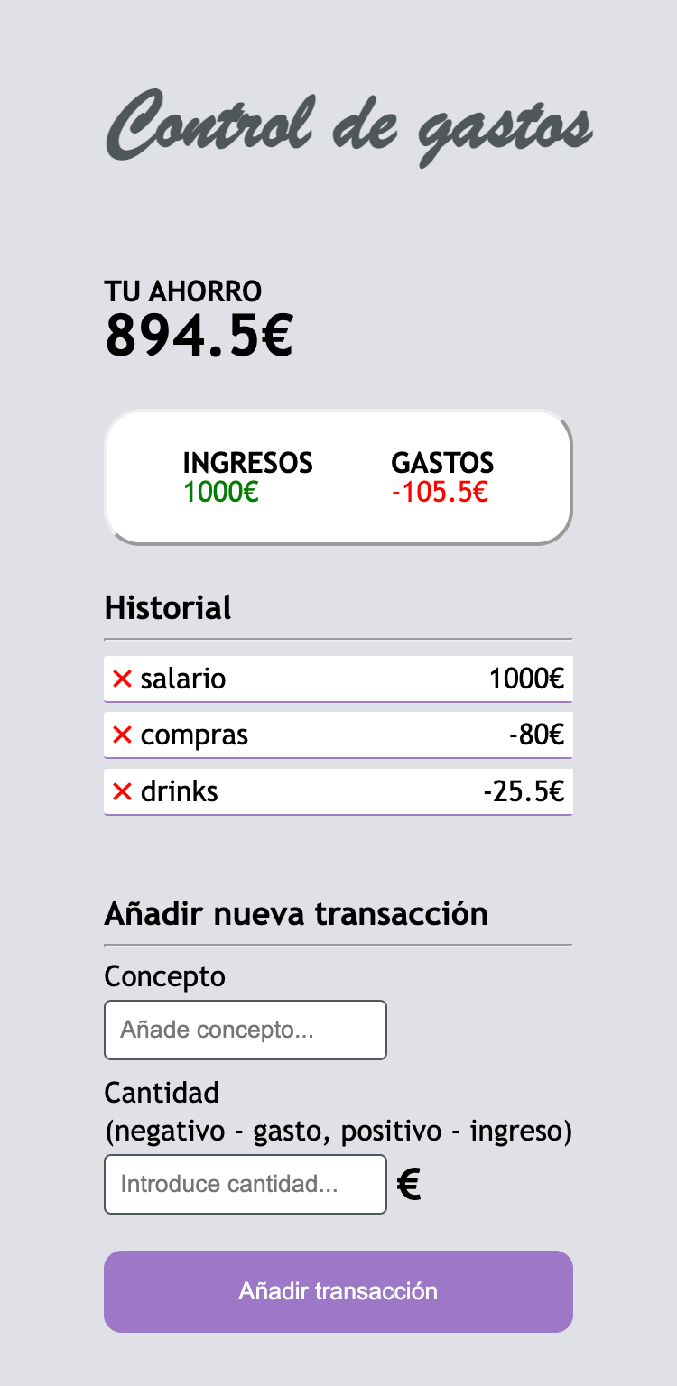 GitHub - emilyvelzeboer/control-de-gastos