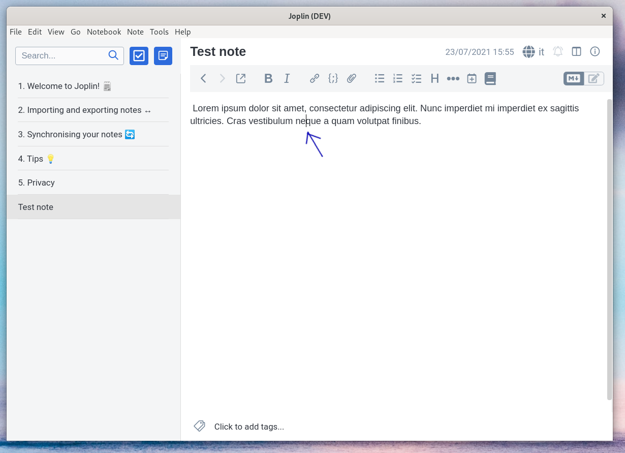 Cursor is rendered at wrong position after toggling side bar or note ...