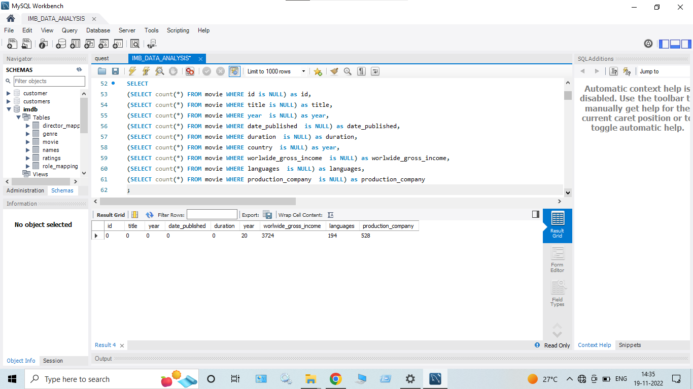 GitHub - Rohan9971/SQL_IMDB_Movies_Dataset_Analysis: SQL queries have been performed on IMDb ...
