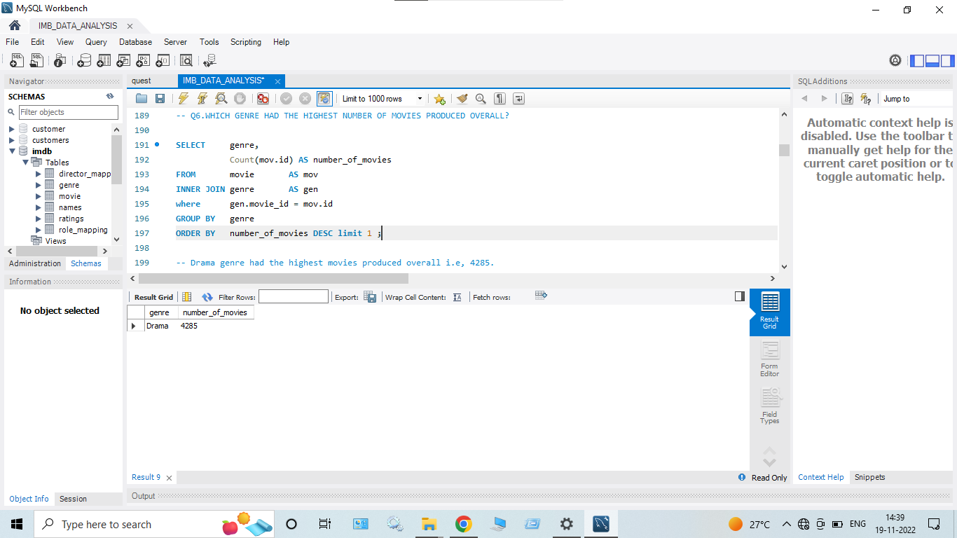GitHub - Rohan9971/SQL_IMDB_Movies_Dataset_Analysis: SQL queries have been performed on IMDb ...