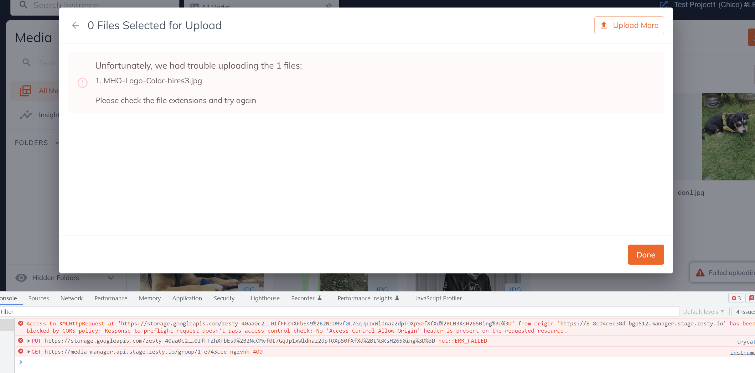 Media App: Unable to upload mp4 video file · Issue #1636 · zesty-io/manager-ui · GitHub