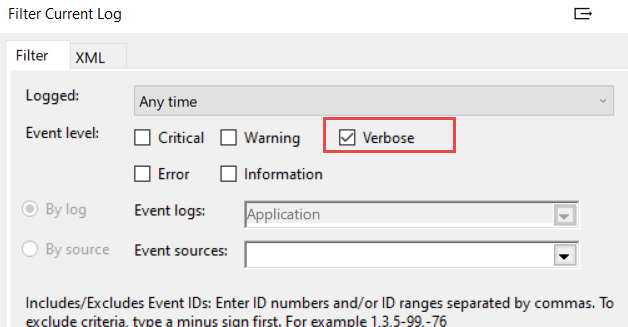 [BUG] If level is omitted, the tool does not display all events in the named channel, spanning ...
