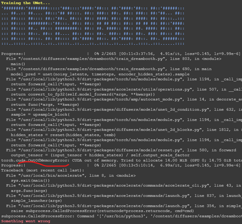 Cuda out of memory · Issue #1789 · TheLastBen/fast-stable-diffusion · GitHub