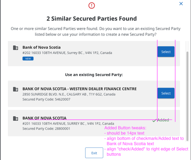 UXA tweaks for SSP Dialog by owillborn · Pull Request #1073 · bcgov/ppr · GitHub