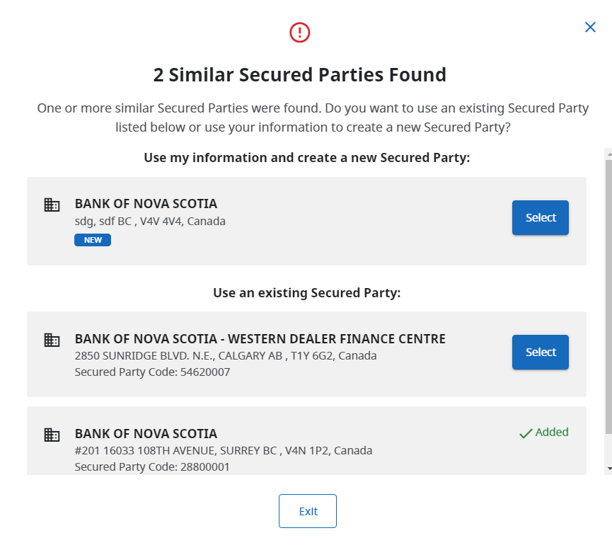 UXA tweaks for SSP Dialog by owillborn · Pull Request #1073 · bcgov/ppr · GitHub