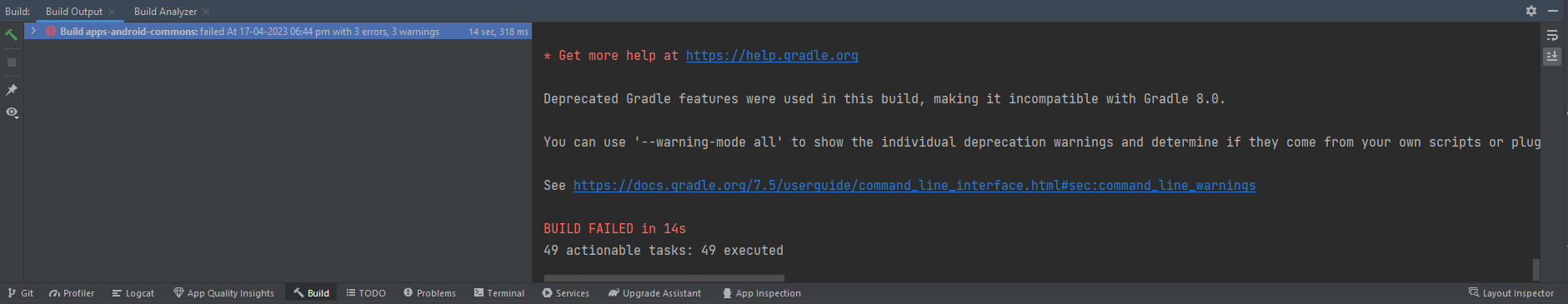 Gradle build fails with Android Studio Flamingo update · Issue #5208 · commons-app/apps-android ...