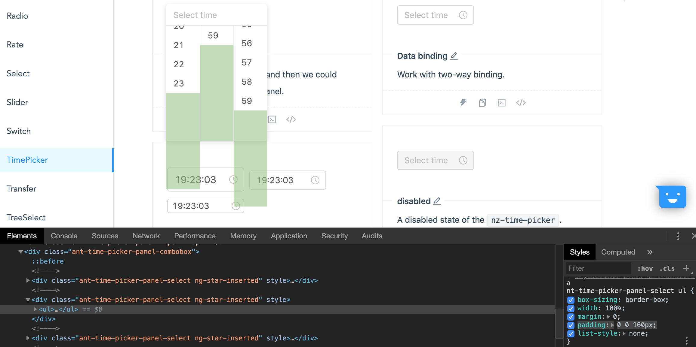 TimePicker - remove padding ! · Issue #3816 · NG-ZORRO/ng-zorro-antd · GitHub