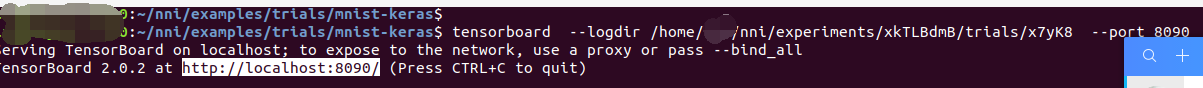 Nnictl tensorboard runs successfully. The interface of tensorboard prompts: No dashboards are ...