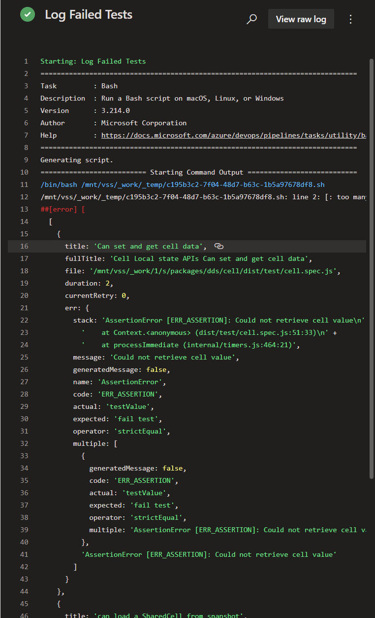 Display Failed Pipeline Tests By Zhenmichael · Pull Request 14029 · Microsoft Fluidframework