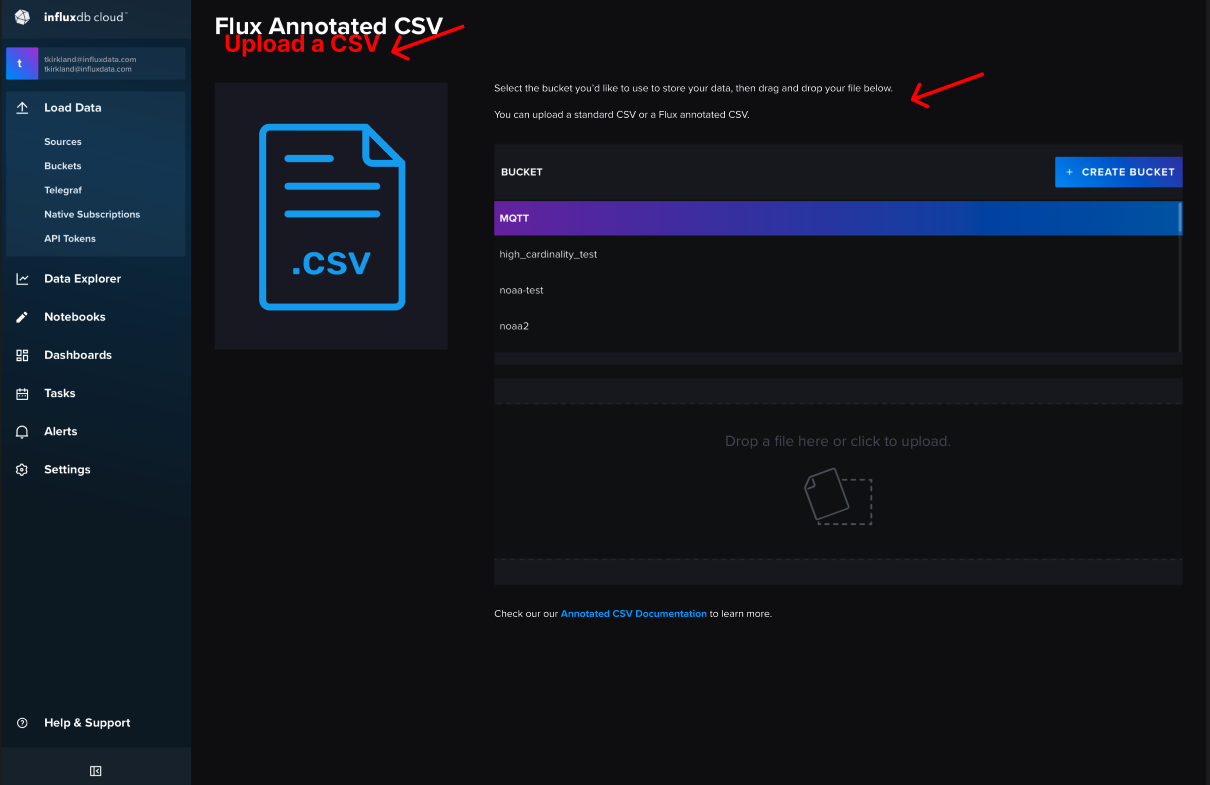 File Upload Experience Update The Flux Annotated Csv Page Title And Text · Issue 5964