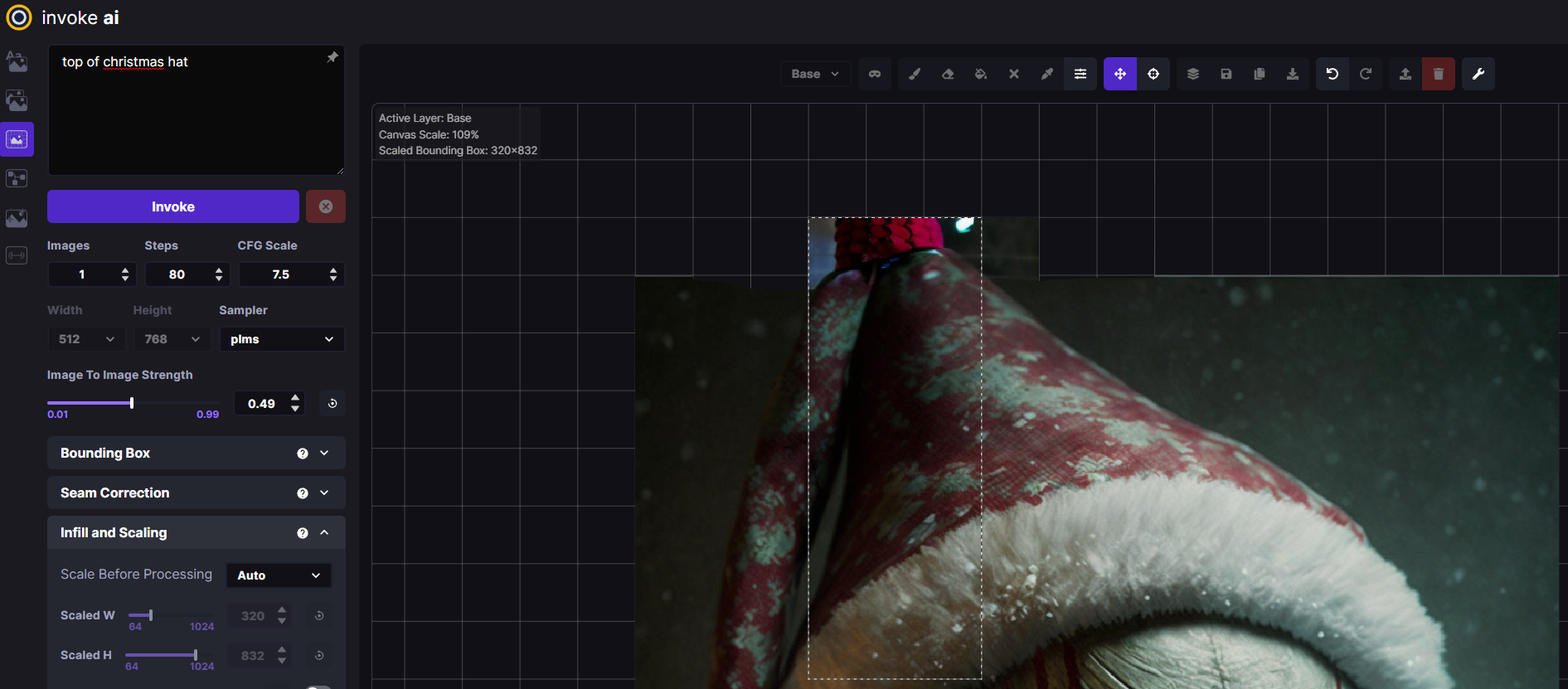 unified canvas doesn't extend when outpainting, creates random new ...