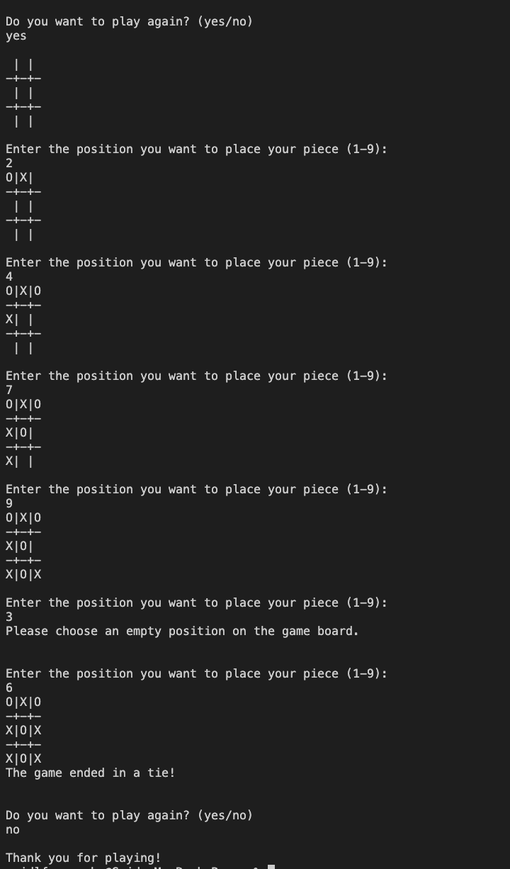 Github Slfagrouchetic Tac Toe Ai Game This Is A Java Implementation Of The Classic Game Tic