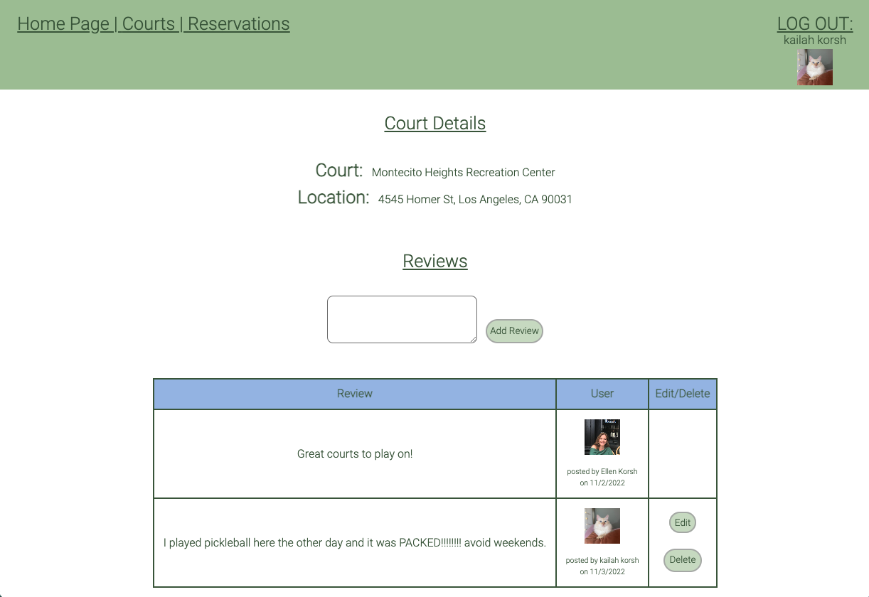 GitHub - kailahk/pickleball_LA: Useful website for viewing, reviewing, and reserving pickleball ...