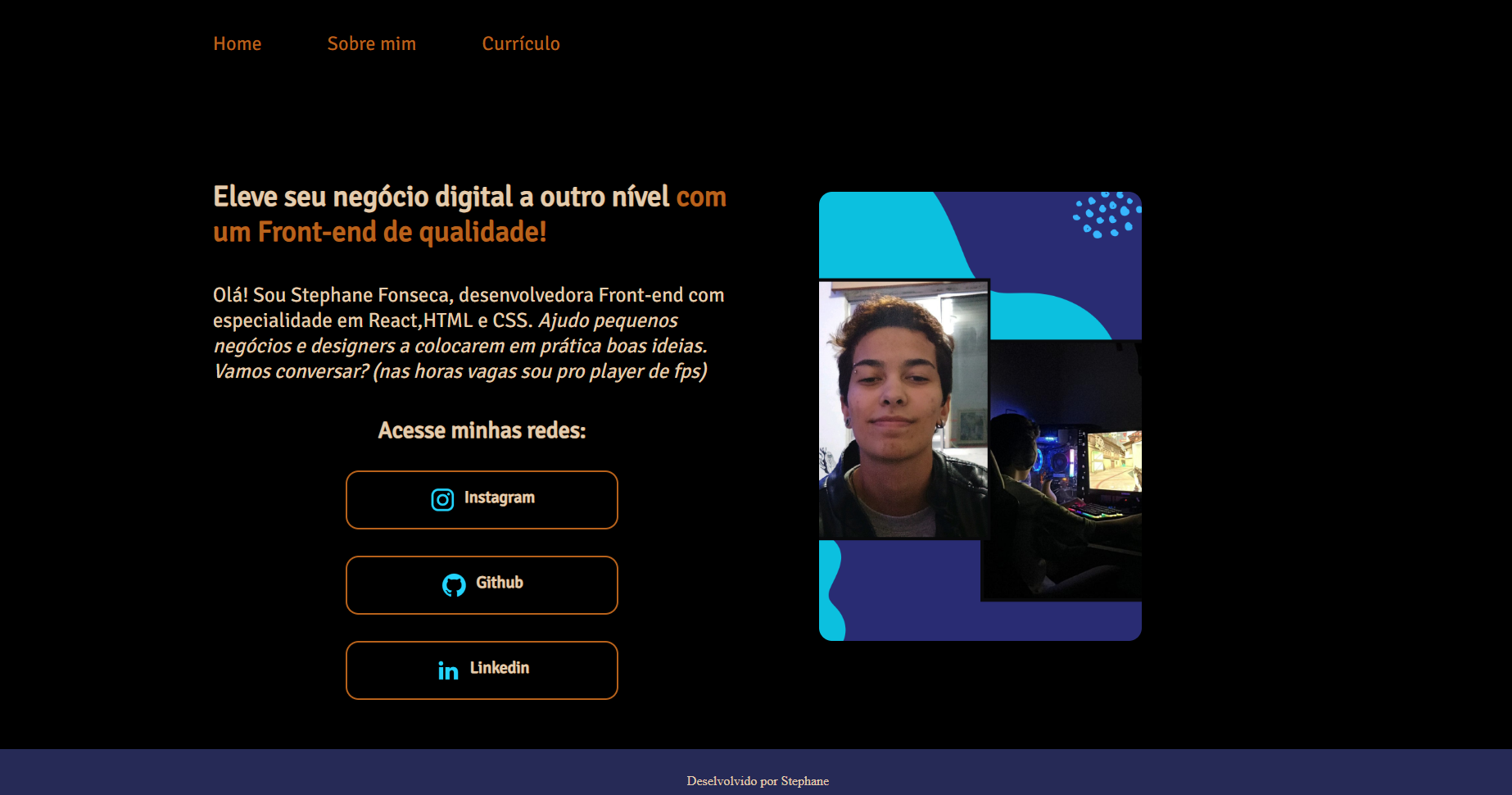 GitHub - SteSemiota/portiforio: Meu primeiro portfolio desenvolvido com ...