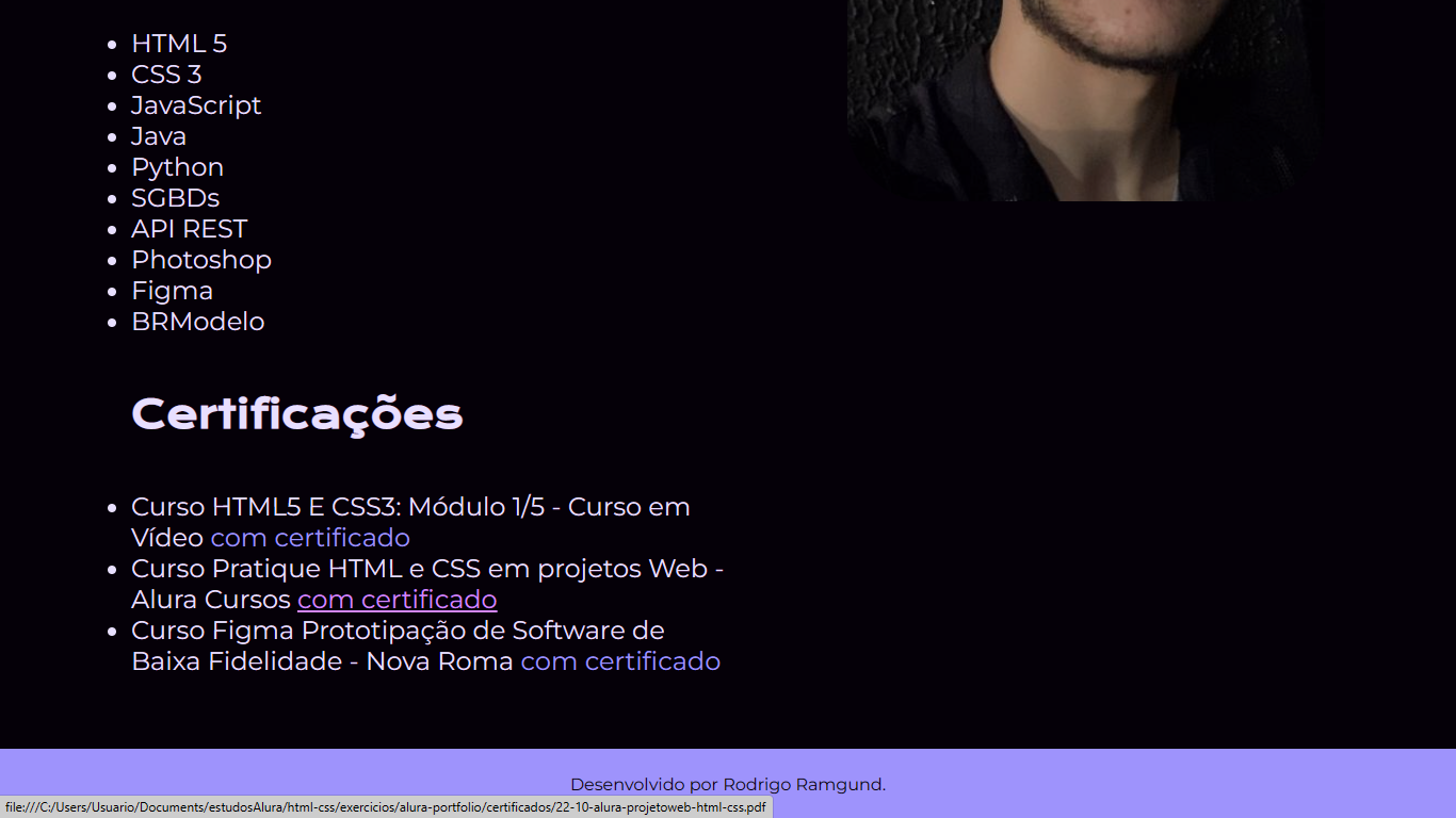 GitHub - rodrigoramgund/alura-portfolio