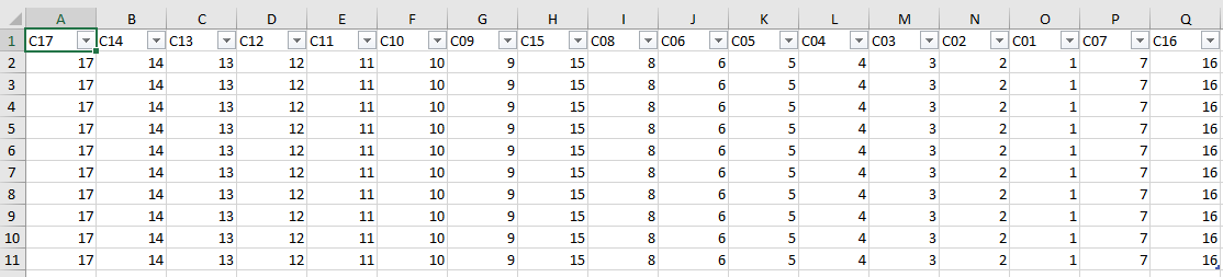 6.0.7 column order breaks when using more than 16 columns using ...