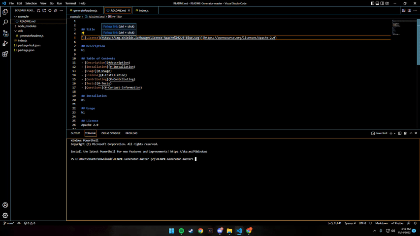 Github Hlampton Readmegen