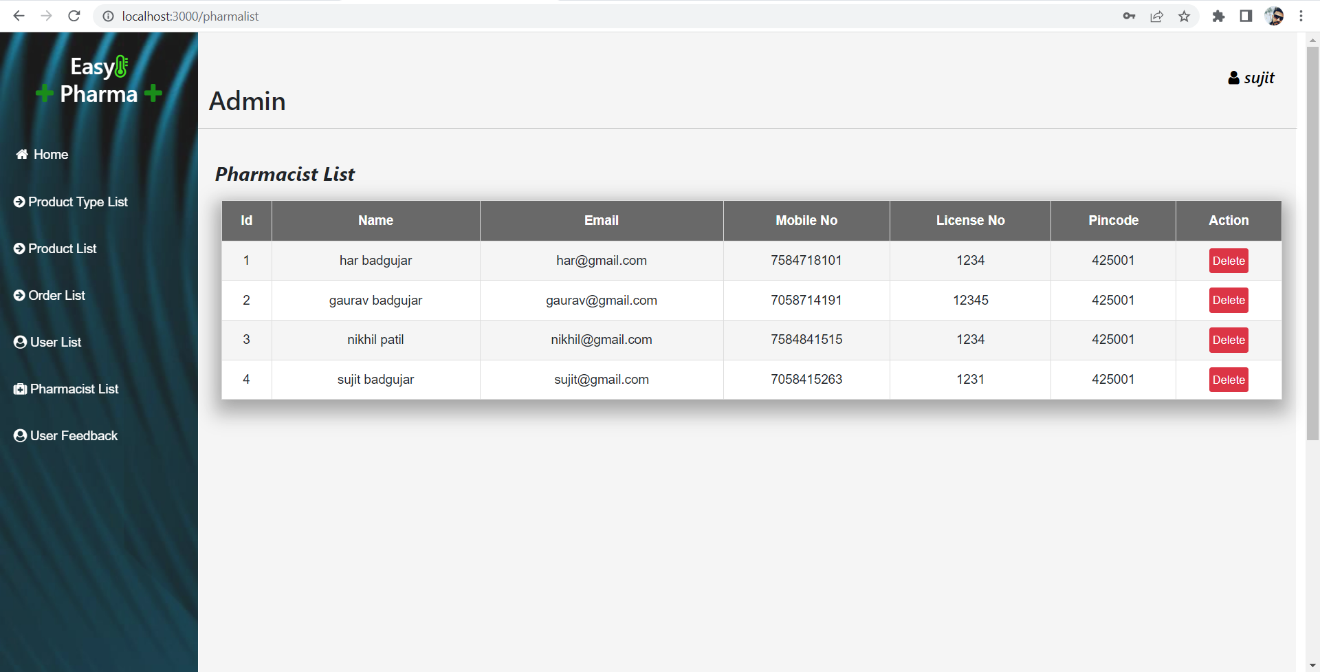 GitHub - Sujit-Badgujar/EasyPharma-CDAC-Project: The repository is of work we have did in my ...