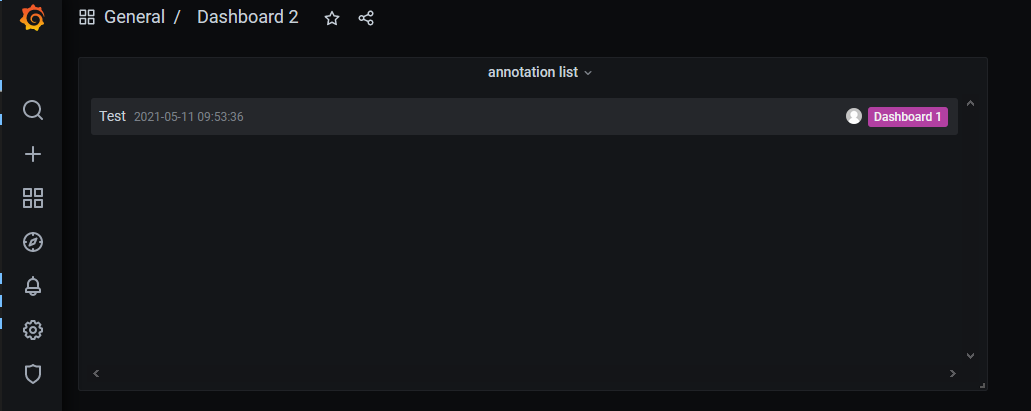 Annotation list reference to other dashbaord fails - different root url ...