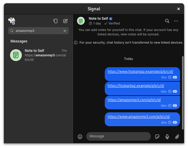 Incomplete search results for text in URLs · Issue #6460 · signalapp/Signal-Desktop · GitHub