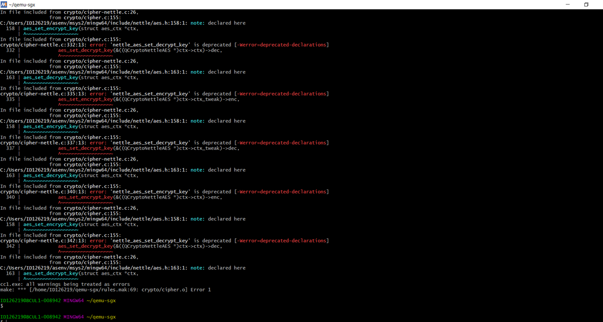 AES related Error · Issue #9 · intel/qemu-sgx · GitHub