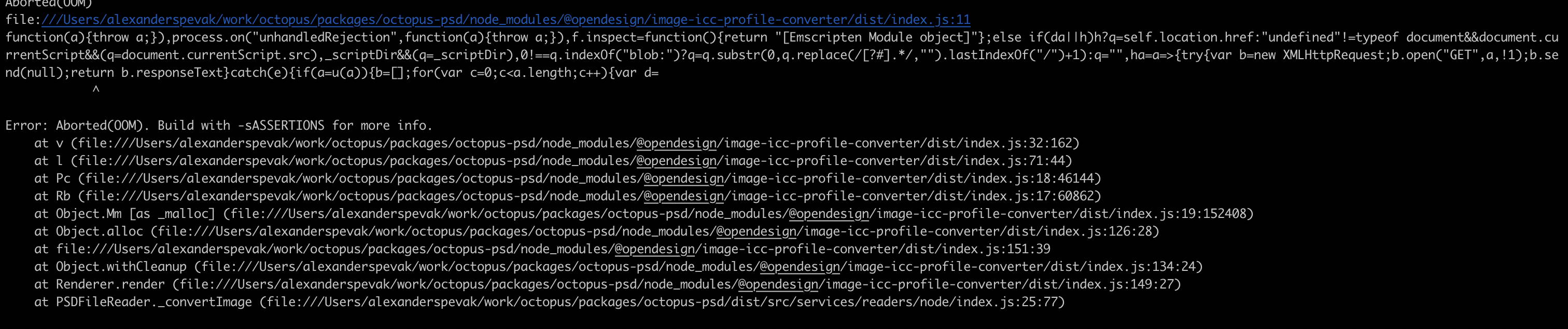Emscripten Errror In Octopus Psd Dependency Opendesignimage Icc Profile Converter · Issue 93