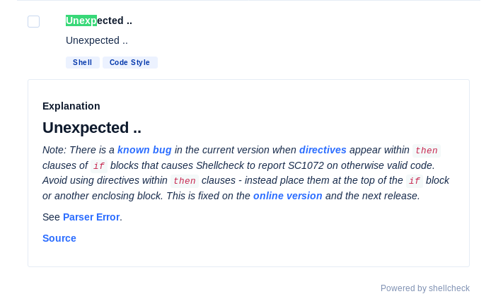 QUESTION: Standardized configuration for shellcheck? · Issue #1675 · koalaman/shellcheck · GitHub